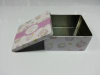 China Rectangle Food Grade Tin Containers Square Tin Boxes For Coffee / Cookie for sale