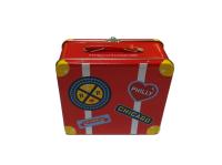 China Printed Cartoon Metal Lunch Tin Plate Box With Handle / Tin Container for sale