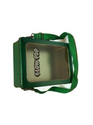 China Lunch Food Metal Tin Container With Bandle / Biscuit Hinge Boxes for sale