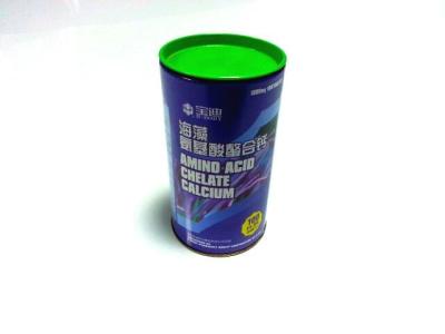 China Cylindroid Tin Container / Metal Packaging Box For Calcium Powder Packaging for sale