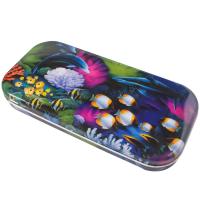 China Painted Square Tin Containers Box For Eraser / Pen / Stationery for sale