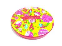 China Big Round Tin Can Durable Red Inner For Makeup Packaging With Plastic Insert for sale