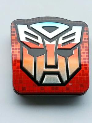 China Transformer Shield Tin Candy Containers Size : 82*82*15mm For Small Sweet Food Packaging for sale
