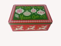 China Butter Embossed Tin Cookie Containers,Spot Base Color On Body And Lid for sale