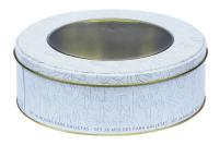 China Promotional Round Tin Cans , Metal Boxes ,Tin Cases With PVC Clear Window for sale