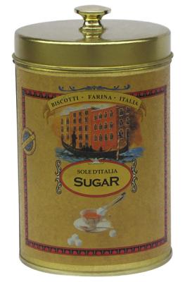 China Custom Tin Container with Special Painting , Food Grade Tin Box  With Custom Graphic for sale