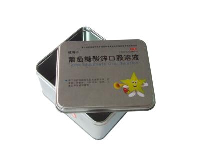 China 0.23mm Food Grade Tin Box / Metal Containers , Pharmaceutical Packaging Box for sale