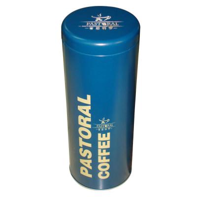China Round Blue Food Grade Tin Container for sale