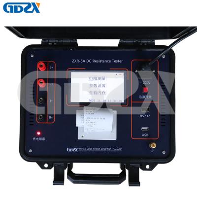 China ZXR-5A 5A DC Winding Resistance Tester Portable 1.5kV AC Transformer Ohmmeter 2000 Ohm for sale