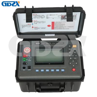 China ZX2677 5KV Digital High-Voltage Insulation Resistance Tester with 2000GΩ Range and USB Data Transfer for sale