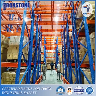 China Double Deep Pallet Rack System 2500-15000mm Height 500-3000kg Capacity Industrial Storage for sale