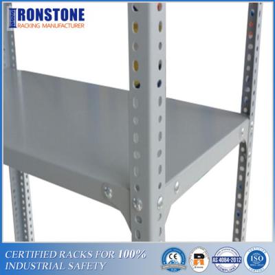 China Slotted Angle Shelving Rack System - 150-800kg Capacity, 1500-5000mm Height, Epoxy Coated Steel Construction for sale