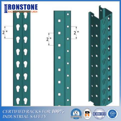 China American Teardrop Pallet Rack System - 3x3 Inch Uprights with 17,200 to 27,200 lbs Capacity for Warehouse Storage for sale