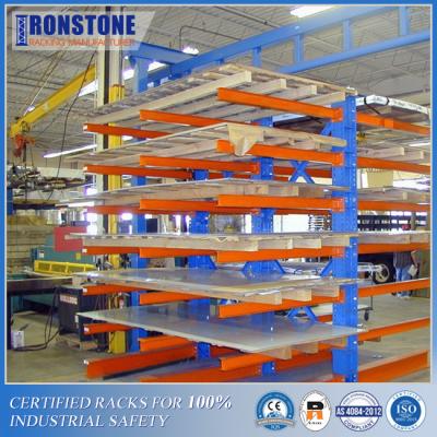 China 2-inch Adjustable Industrial Cantilever Rack with 1500kg Arm Capacity and 25000kg Column Load Rating for sale