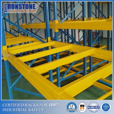 China Warehouse Metal Pallet Rack Support Bar with 50mm/75mm/76.2mm Height Adjustment for Storage Systems for sale
