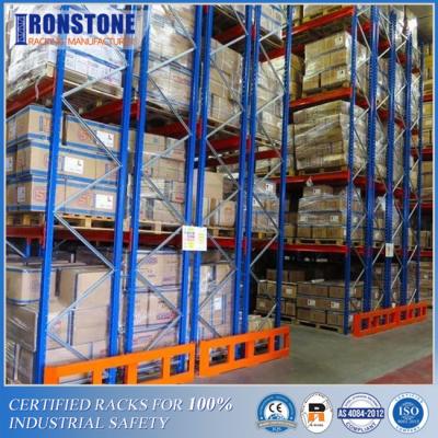 China Double Deep Pallet Racking System 2500-15000mm Height 500-3000kg Capacity High-Density Storage for sale