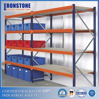 China Boltless Steel Long Span Shelving System - 150-800kg Capacity, 1500-5000mm Height Range for Warehouse Storage for sale