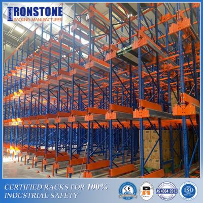 China High Density Radio Shuttle Pallet Rack System with 1500kg Capacity and 1016mm Pallet Width for sale