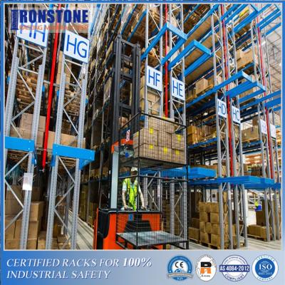 China Very Narrow Aisle Pallet Racking System with 500-3000kg Load Capacity and 1000-3900mm Beam Width for Compact Warehouse Storage for sale