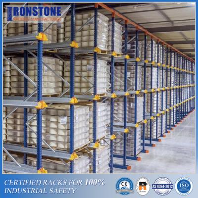 China Heavy Duty LIFO Drive-In Pallet Racking System - 1000-2000kg Capacity, Cold-Rolled Steel Construction for sale