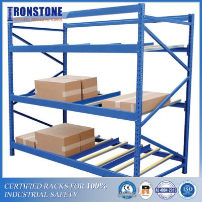 China Industrial Carton Flow Racking System with 150-800kg Shelf Capacity and 1500-5000mm Height Range for FIFO Storage for sale