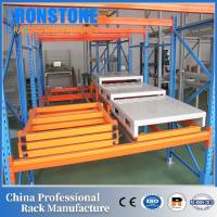 China Industrial Gravity Push-Back Rack System with 500-3000kg Capacity and 2500-15000mm Height for High-Density Storage for sale