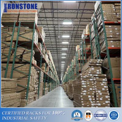 China Teardrop Pallet Rack Frames Step Beams Heavy Duty Storage 7000lbs Capacity 432 Inch Height for sale