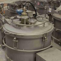 China Vertical Manual 120L Basket Centrifuge 450mm Halar Lining PSB800 for sale