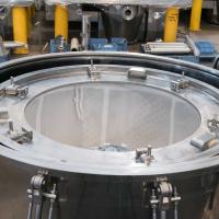 China PSD1000 Aluminium Hydroxide Basket Centrifuge 200L 1400rpm Rubber Lined Top Discharge for sale