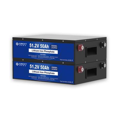 China Junext 51.2V 50Ah LiFePO4 Battery Replacement for Lead Acid - 3000 Cycles, 2.56 kWh Energy Capacity for sale