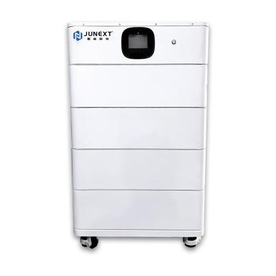 China Junextpower 5.12kWh 51.2V 100Ah Stackable LiFePO4 Battery with IP30 Rating for Solar Energy Storage for sale