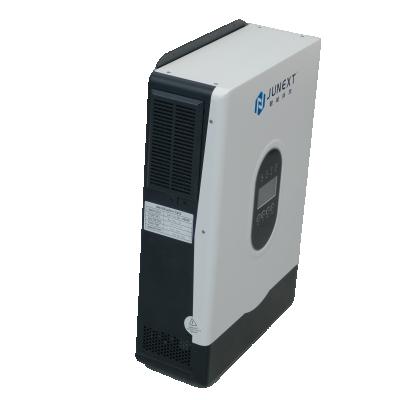 China 6.2kw 6200w Hybrid Touch Screen Solar Inverter with Dual 2.0 Peak Power Support Single Phase Parallel Inverter Junextpower for sale