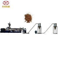 China Competitive-price air Cooling Die Face Production Equipment PP/PE/PVC/PS Wood Plastic Composite Twin Screw Extruder for sale