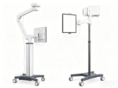 China Height Adjustable Vertical DR Bucky Stand, Heavy Duty Mobile X-ray Detector Bracket, Portable Medical X-ray Imaging Support with Lockable Wheels for sale