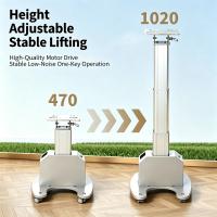 China Height Adjustable Electric Stand – Stable Silent Mobile Lifting Trolley with Heavy-Duty Steel Base for sale