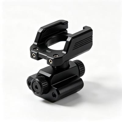 China CNC machined aluminum ebike mount bracket Precision machined adjustable Electric Bike Holder Bracket for electric bike assemblies OEM ODM ebike components with black hard anodizing electric bike brack for sale