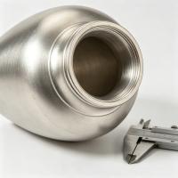 China Factory Custom Spun Aluminum Urn Set, Brushed Silver Multi-size Memorial Aluminum Urn, CNC Aluminum Spinning Manufacturer for sale