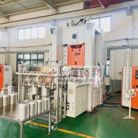 China 7.5x7x3.8m Manufacturing Food Container Punching Machine White Orange for sale