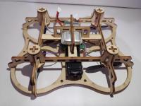 China S1 Wooden Assembled DIY Quad Copter UAV Model School Airplane Model Competition for sale