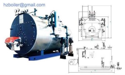 China Horizontal Oil & Gas Fired Steam Boiler for sale