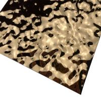 China AISI 201 304 316 Rose Gold Water Ripple Embossed Stainless Steel Sheet for sale