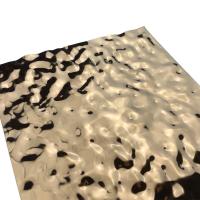 China AISI 201 304 316 Rose Gold Water Ripple Embossed Stainless Steel Sheet for sale