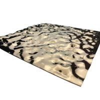 China AISI 201 304 316 Rose Gold Water Ripple Embossed Stainless Steel Sheet for sale