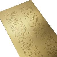 China Hairline Stainless Steel 304 Mirror Finish Titanium Gold Etched Plate for sale