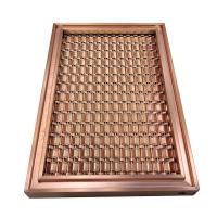 China Customized Specification AISI 201 304 316 Rose Gold Stainless Steel Grid Mesh for sale