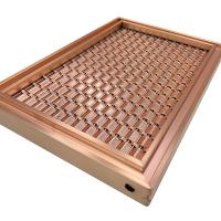 China Customized Specification AISI 201 304 316 Rose Gold Stainless Steel Grid Mesh for sale