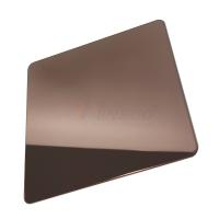 China Antique 316l Super Mirror Stainless Steel Sheet Bronze Color With SS 201 304 316 Grade for sale