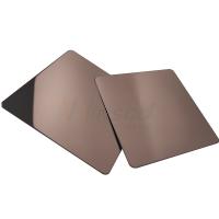 China Mirror Finished Brown Color AISI 201 304 316 Stainless Steel Metal Sheet for sale
