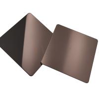 China Mirror Finished Brown Color AISI 201 304 316 Stainless Steel Metal Sheet for sale