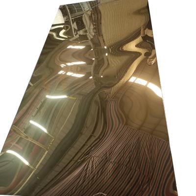 China Titanium Gold 304 Stainless Steel Mirror Finish 1219mm For Decoration for sale